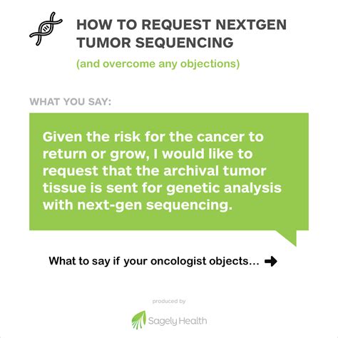 How To Request Nextgen Tumor Sequencing And Overcome Your Oncologists Objections R Sagelyhealth