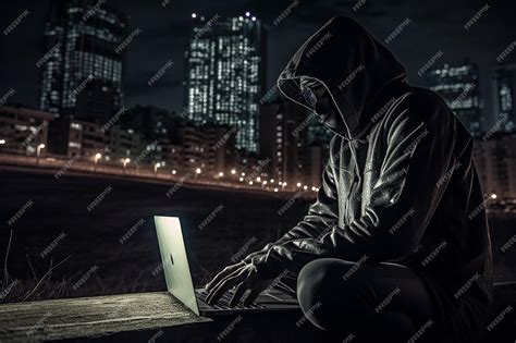 Premium Ai Image Digital Criminal Hacking Urban Setting