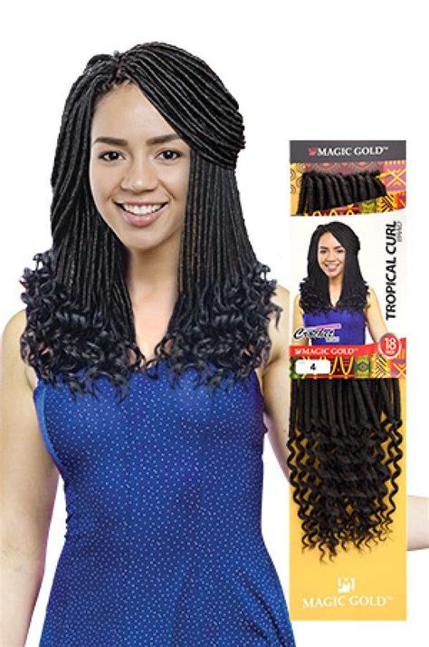 Tropical Curl Braid 18 Synthetic Goddess Faux Locs Crochet Braids Hai