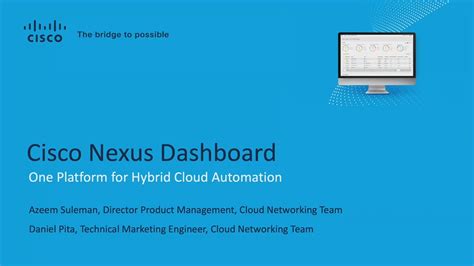 Cisco Nexus Dashboard Cisco Video Portal