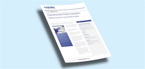 Cytochrome P450 Induction Relative Induction Score Ris Fact Sheet