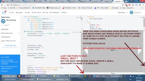 Drag And Move Ignores FitToSection When Dragging The Scroll Bar On Windows Issue