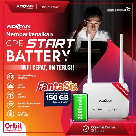 Jual Orbit Telkomsel Router Advan Cpe Start Hybrid Modem Wifi Router 4g