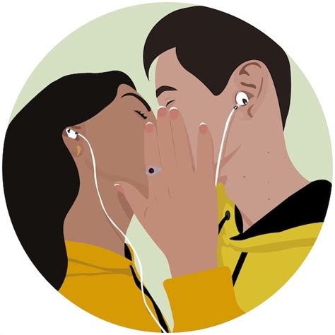 Девочка и мальчик Премиум векторы