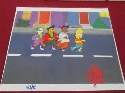 The Simpsons Bart 1990 Do The Bartman Animation Cel Dancing 2108634511