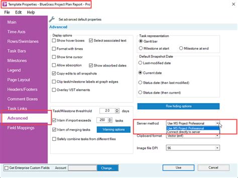 using onepager pro with microsoft project server project online for