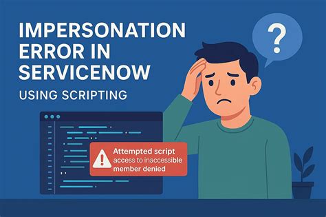 How To Impersonate Users In Servicenow Using Scripts And Fix The Attempted Script Access To