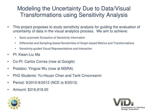 PPT Modeling The Uncertainty Due To Data Visual Transformations Using Sensitivity Analysis