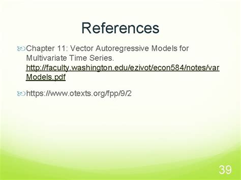 Vector Autoregression 1 Overview Vector Autoregression Var Model