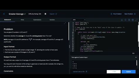 Greater Average Codechef Youtube