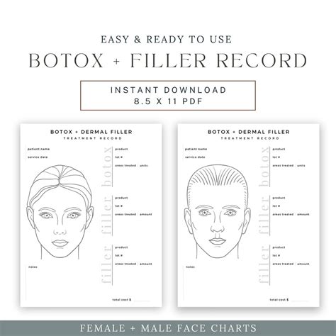 Free Printable Botox Face Chart Pdf Free Printables