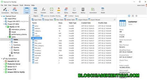 5 công cụ giao diện GUI cho thiết kế và quản trị CSDL MySQL