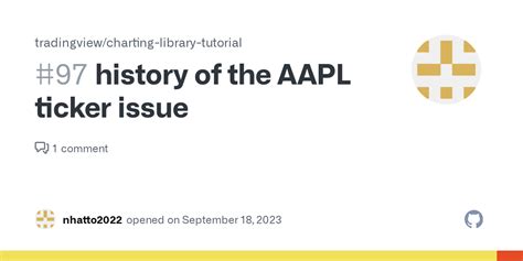 history of the aapl ticker issue · issue 97 · tradingview charting