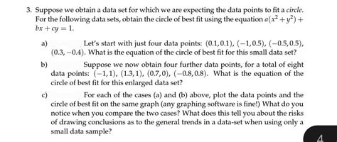 solved 3 suppose we obtain a data set for which we are