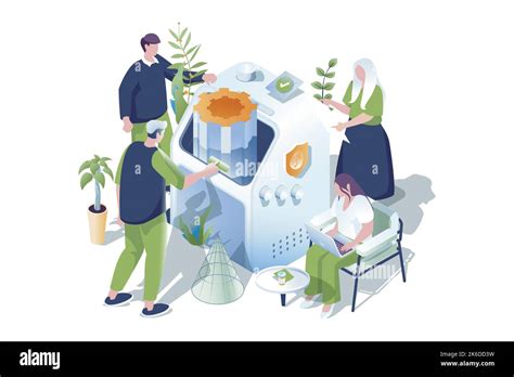 Developers Team Web Concept In 3d Isometric Design People Developing