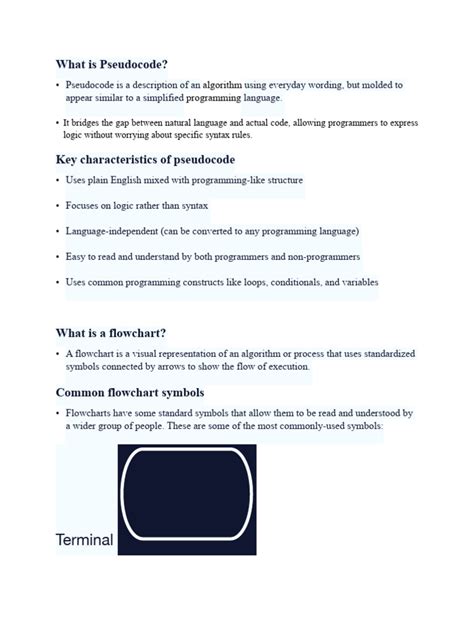 Pseudocode And Flowchart Pdf Computer Program Programming