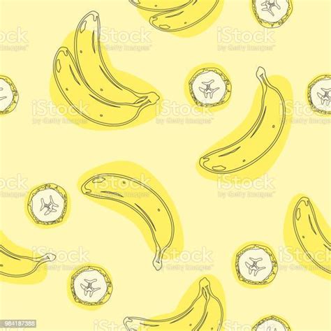 바나나 기하학적 완벽 종이 선물 카드 포스터에 줄 바꿈되어 들어갑니다 배너 디자인 홈 장식 현대 직물 인쇄 벡터 일러스트 레이 션 과일에 대한 스톡 벡터 아트 및 기타