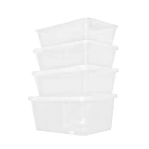 Plastic Rectangle Container Clear 500 Ctn 1stop Shop Hospitality And Cleaning