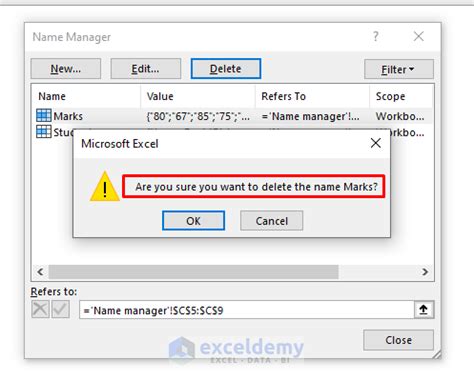 How To Edit Name Box In Excel Edit Change Range And Delete