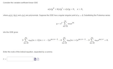 Solved Consider The Variable Coefficient Linear Ode Ay