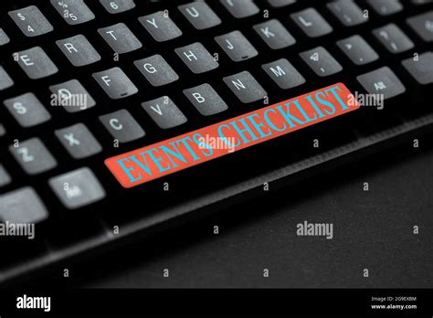 Sign Displaying Events Checklist Business Overview Invaluable Tool For Successfully Managing