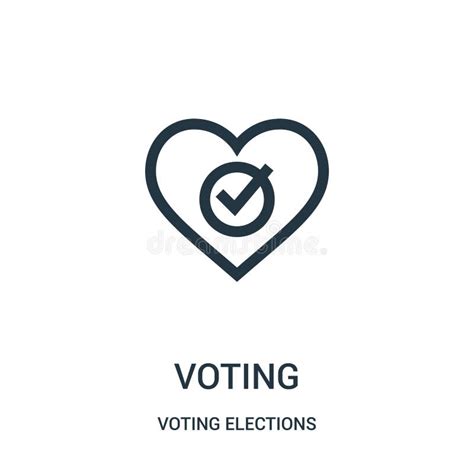 Voting Icon Vector From Voting Elections Collection Thin Line Voting