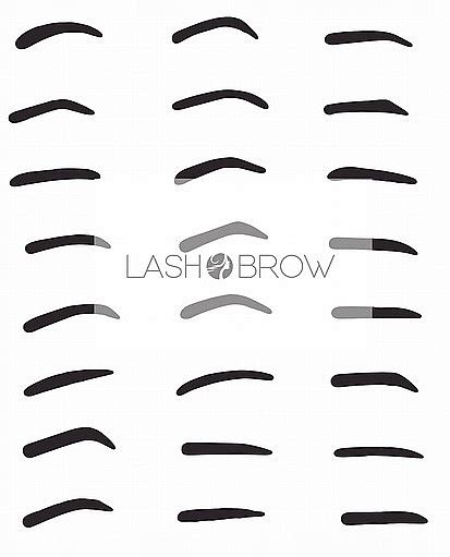 Lash Brow Шаблон за оформяне на вежди 24 форми Makeup Bg