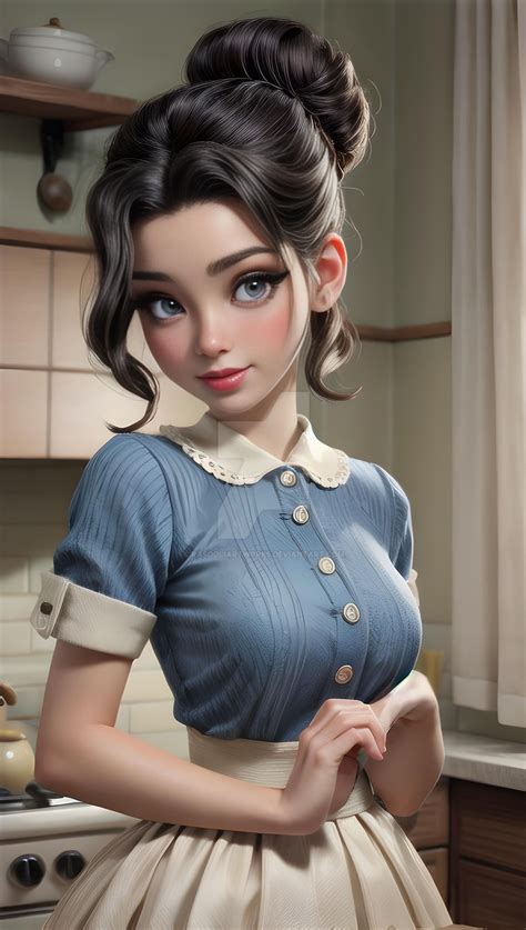 Beautiful Maid In Retro Style By Rasooliartworks On Deviantart