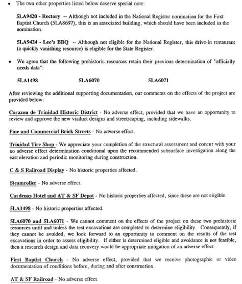 I 25 Trinidad Reconstruction Project Shpo Letter Of Concurrence