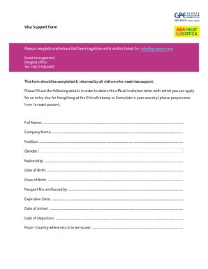 Fillable Online AFL Visa Application Form Fax Email Print PdfFiller