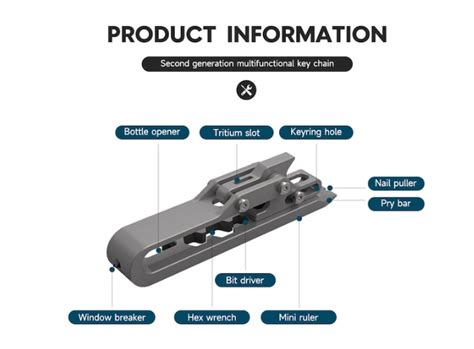 11 In 1 Keychain Titanium Edc Multitool Geeky Gadgets