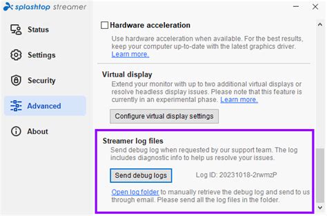 How Do I Send Debug Logs Splashtop Business Support