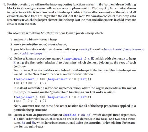 1 For This Question We Will Use The Heap Supporting