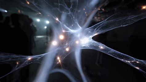 Neuron Firing Synapses Creating Neural Network Connections Stock
