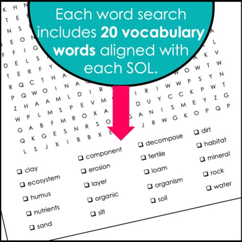3rd Grade Sol Science Word Search Glitter In Third