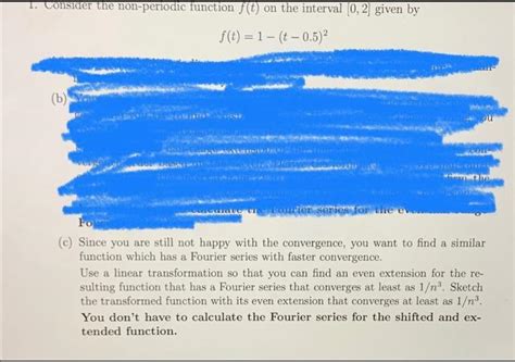 Solved 1 Consider The Non Periodic Function On The