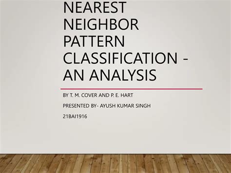 nearest neighbor pattern classification analysis presentation pptx