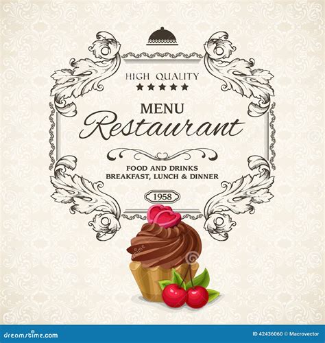 Шаблон меню ресторана иллюстрация вектора иллюстрации насчитывающей
