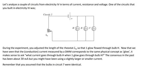 Solved Let S Analyze A Couple Of Circuits From Electricity Chegg Com