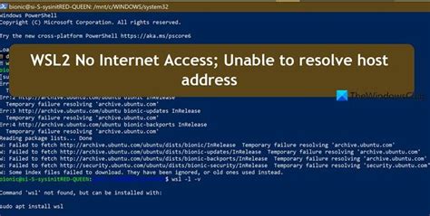 WSL2 No Internet Access Unable To Resolve Host Address Fix