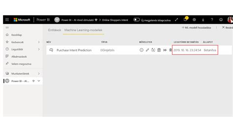 oktatóanyag gépi tanulási modell létrehozása a power bi ban power bi