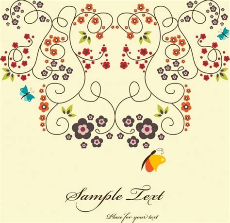 우아한 꽃 패턴 벡터 Eps Uidownload