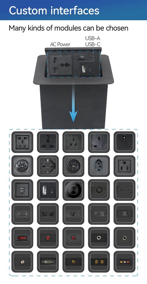 Universal Furniture Recessed Box Package Socket Set Uk Us Au Recessed