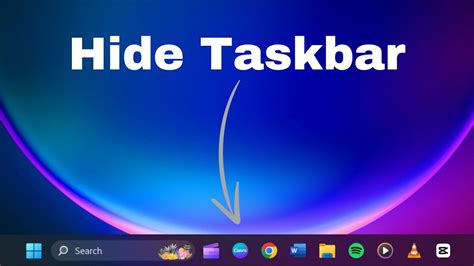 How To Hide Taskbar In Windows YouTube