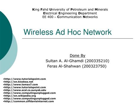 ppt wireless ad hoc network powerpoint presentation free download