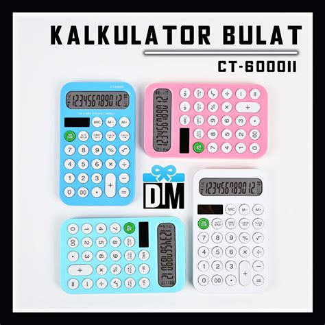 Jual Kalkulator Bulat Dekstop Round Calculator Minimalis Aesthetic
