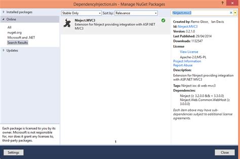 Dependency Injection Using Ninject