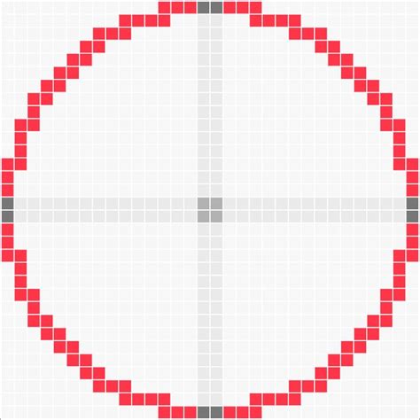 32x32 Even Circle For Minecraft Pixel Circle Generator Minecraft