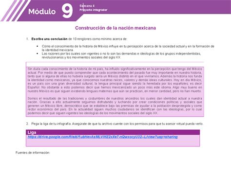 M0dulo 9 Semana 4 Proyecto Integrador Construcción De La Nación