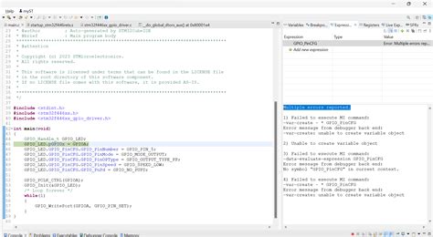 Multiple Errors Reported Stmicroelectronics Community